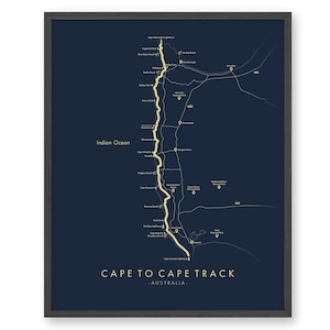 Cape to Cape Walk Track Map | Cape to Cape Hiking Poster | Australia ...