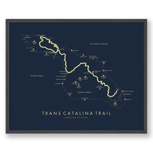 Trans Catalina Trail Map | Trans-catalina Trail Poster | USA Hiking ...