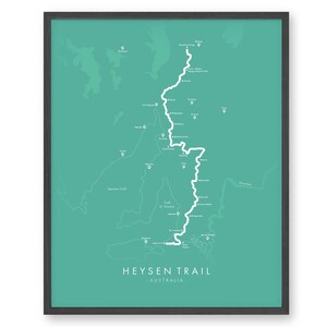 Heysen Trail Map | Heysen Trail Hiking Poster | Hiking Australia Trail ...