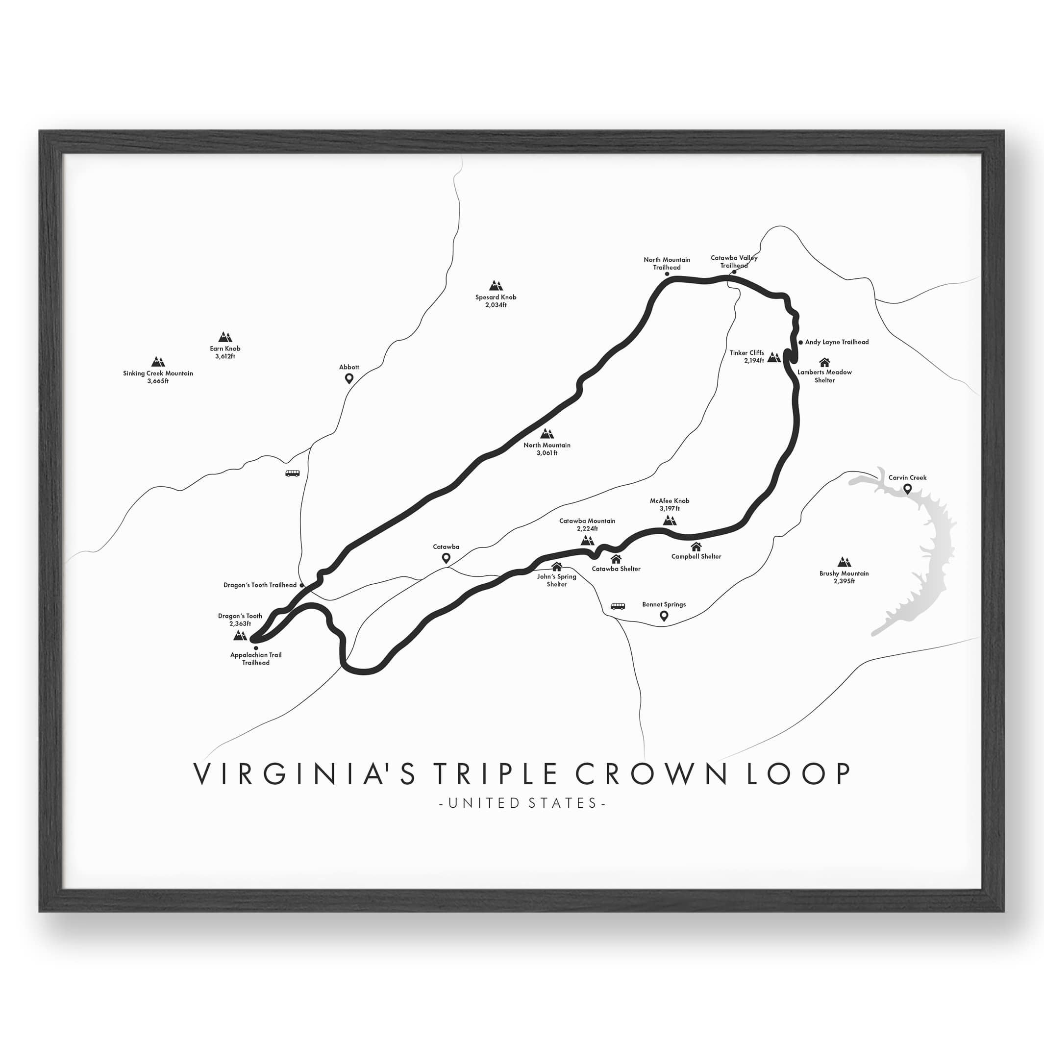 Virginia's Triple Crown Loop Trail Map | Virginia's Triple Crown Loop ...