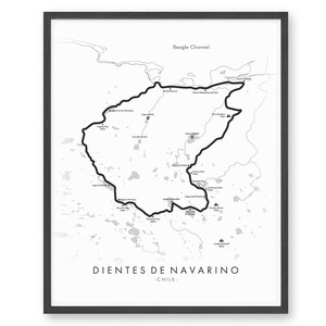 Dientes De Navarino Trail Map | Dientes De Navarino Trail Poster ...