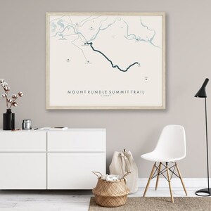 Mount Rundle Summit Trail Map | Mount Rundle Summit Trail Poster ...