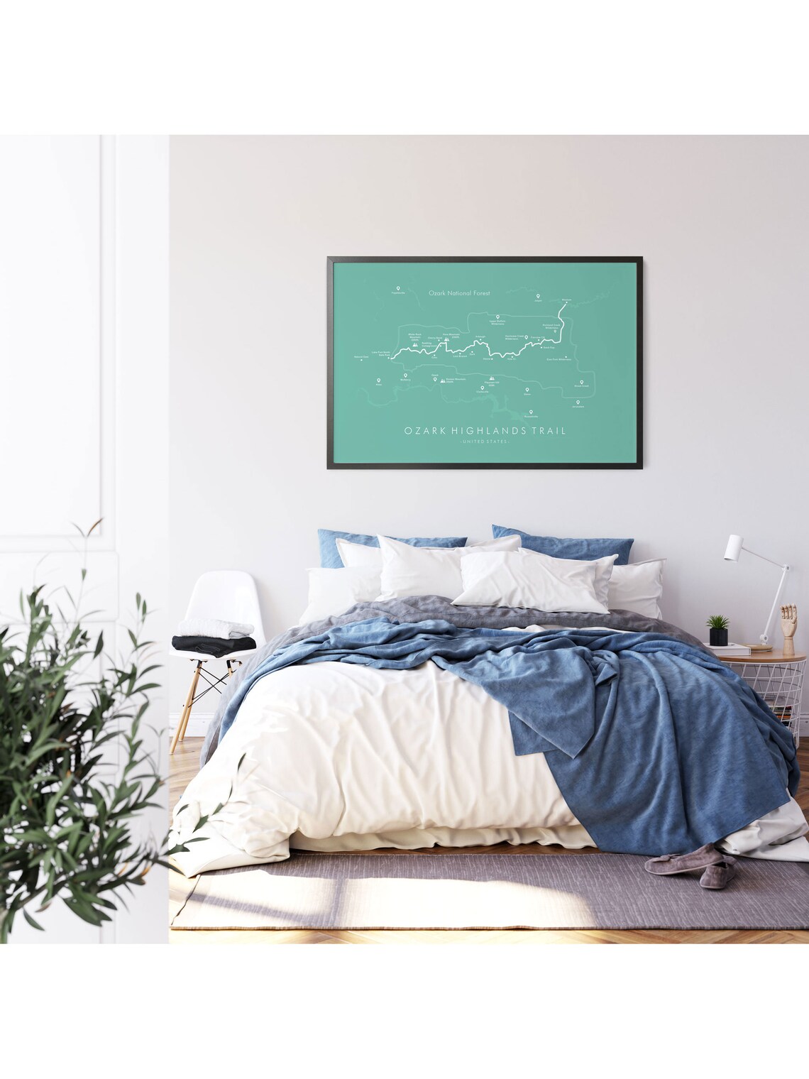 Ozark Highlands Trail Map OHT Hiking Trail Map OHT Poster | Etsy