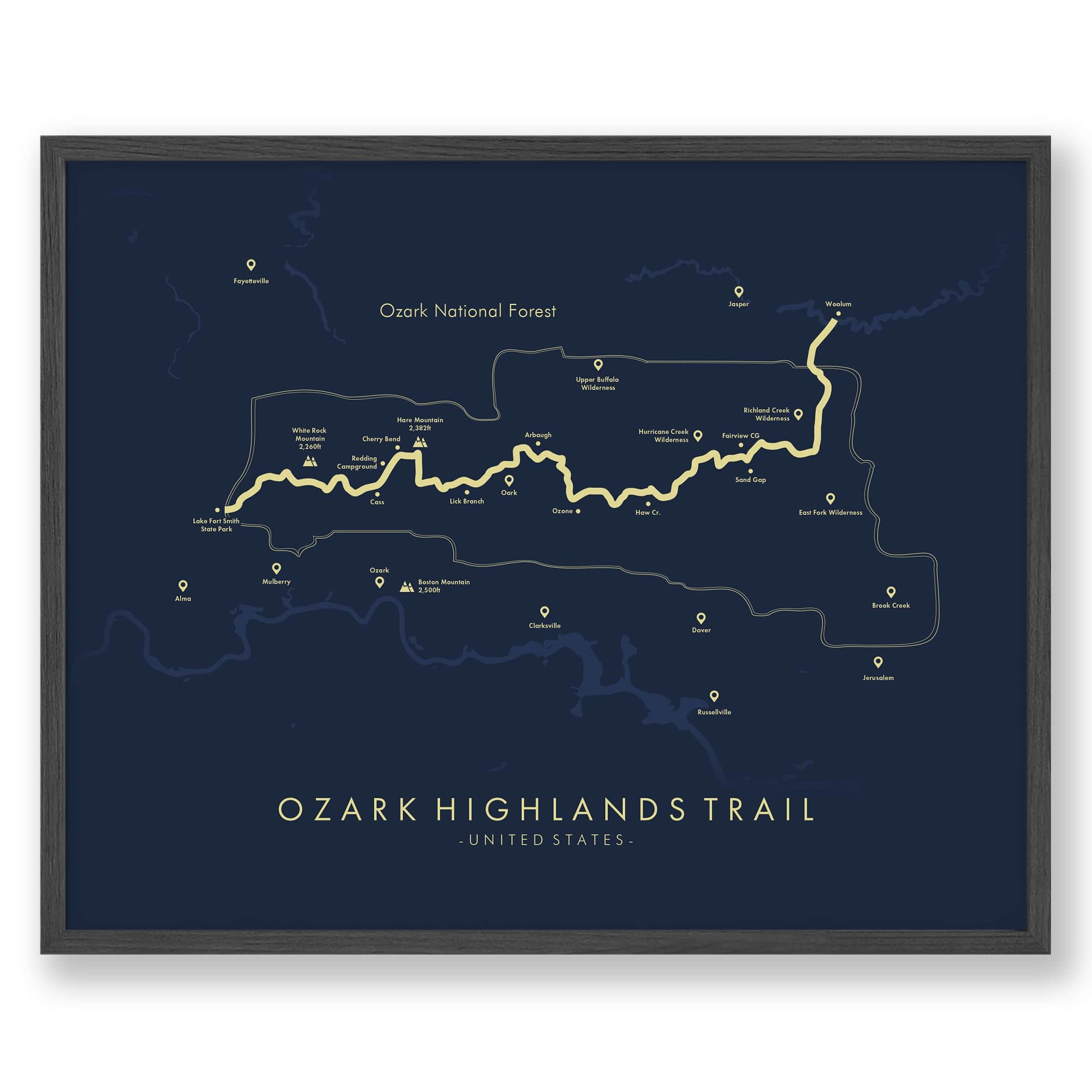 Ozark Highlands Map