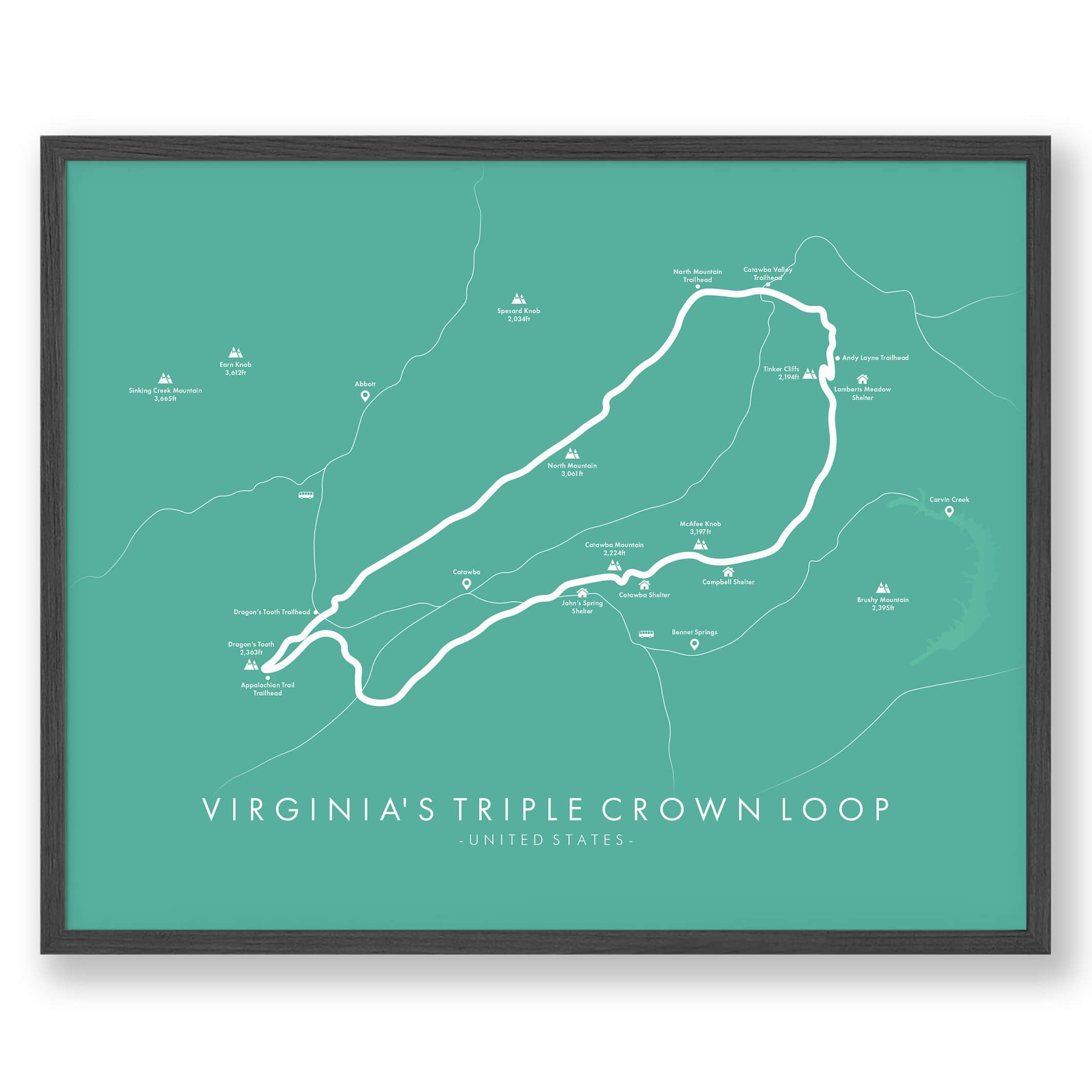 Virginia's Triple Crown Loop Trail Map | Virginia's Triple Crown Loop ...