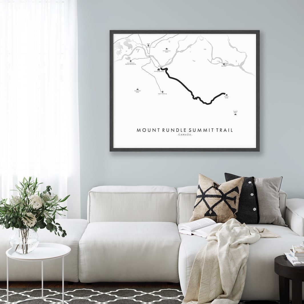 Mount Rundle Summit Trail Map Mount Rundle Summit Trail - Etsy
