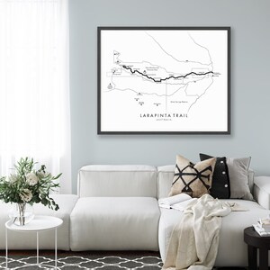 Larapinta Trail Map | Larapinta Trail Poster | Australia Hiking Poster ...
