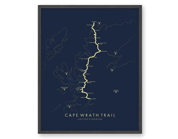 Cape Wrath Trail Map Cape Wrath Trail Poster Hiking UK - Etsy UK