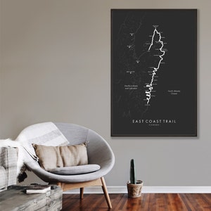 East Coast Trail Map | East Coast Trail Poster | Hiking Canada Poster ...