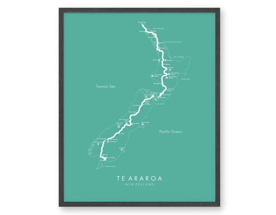 Te Araroa Poster Te Araroa Track Map New Zealand Trekking - Etsy New ...