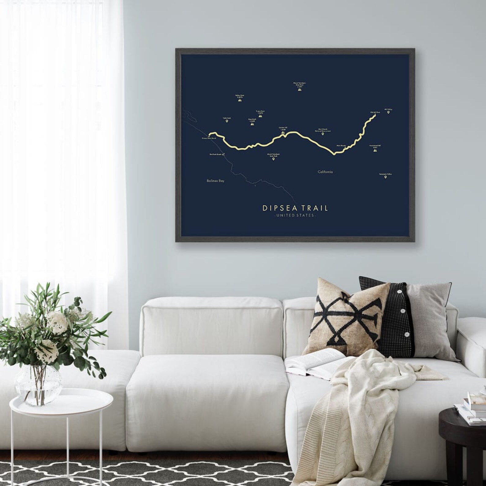 Dipsea Trail Map Dipsea Trail Poster Explore California - Etsy