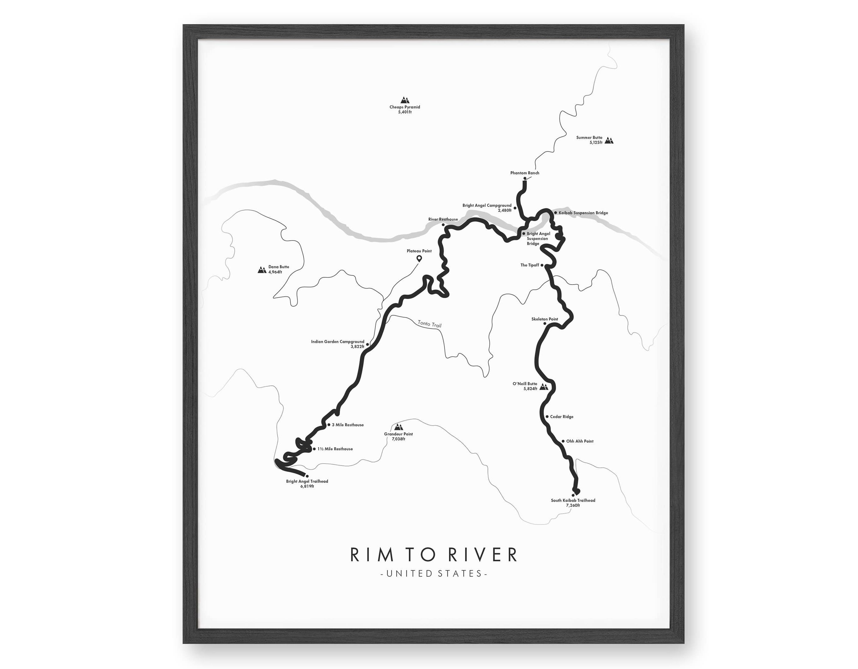 Rim to River Trail Map | Rim to River Hiking Trail Map | Rim to River ...