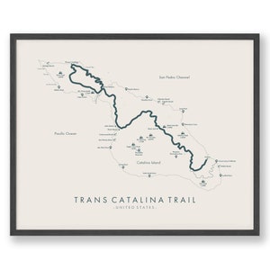 Trans Catalina Trail Map | Trans-catalina Trail Poster | USA Hiking ...