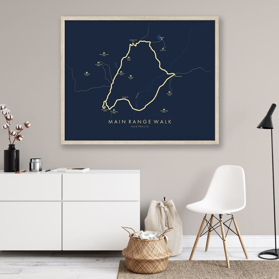 Main Range Walk Map Main Range Walk Poster Kosciuszko - Etsy