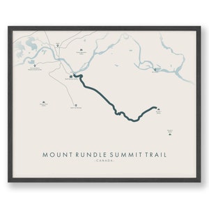 Mount Rundle Summit Trail Map | Mount Rundle Summit Trail Poster ...