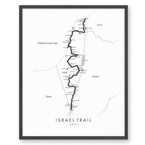 Israel Trail Map | Israel National Trail Poster | Shvil Yisrael Poster ...