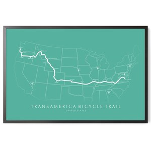 TransAmerica Bicycle Trail Map TransAmerica Bicycle Trail | Etsy