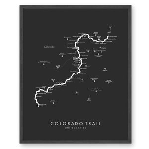 Colorado Trail Poster - East Collegiate | the Colorado Trail Map - East ...