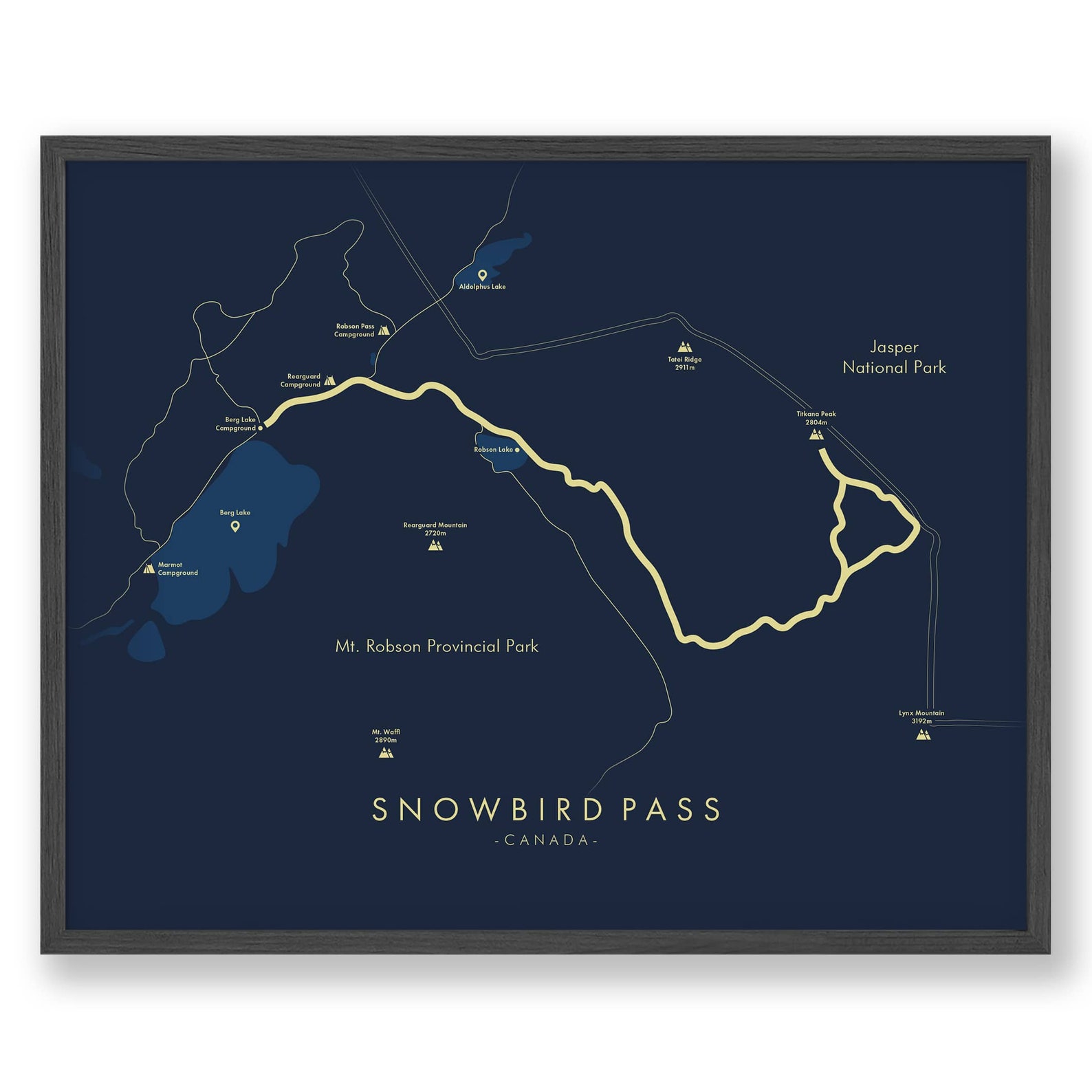 Snowbird Pass Trail Map Snowbird Pass Poster British - Etsy