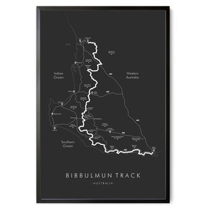 Bibbulmun Track Map Bibbulmun Hiking Poster Australia | Etsy