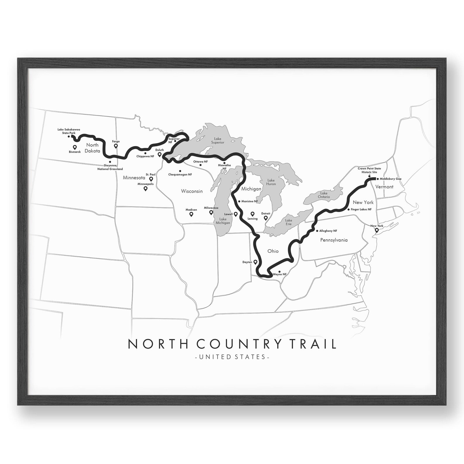 North County Trail Map | North Country National Scenic Hiking Trail Map ...