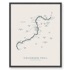 Colorado Trail Poster - East Collegiate | the Colorado Trail Map - East ...