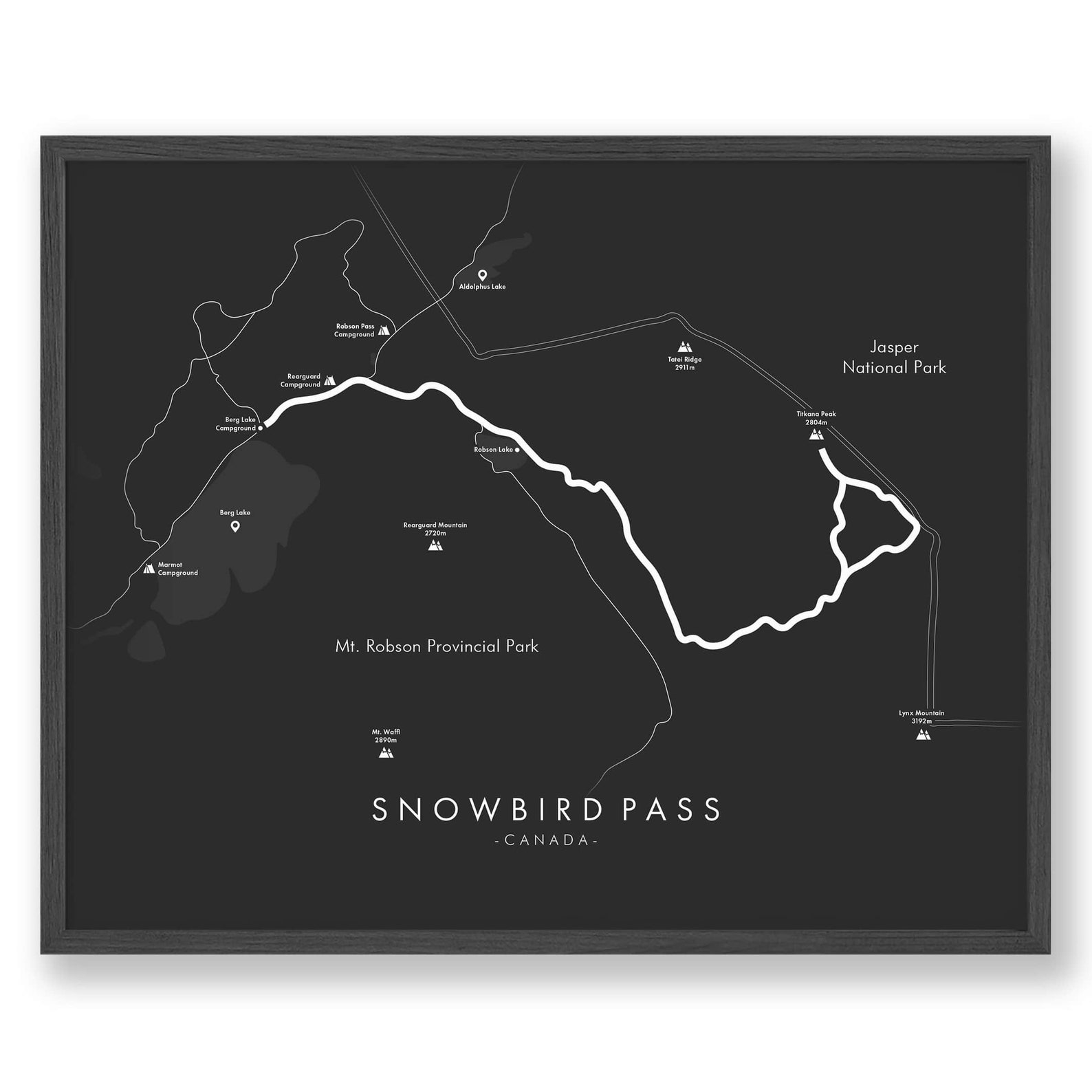 Snowbird Pass Trail Map Snowbird Pass Poster British - Etsy