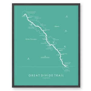 Great Divide Trail Map | Great Divide Trail Poster | Hiking Canada ...