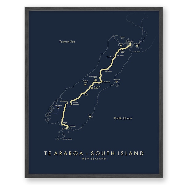 South Island New Zealand Poster - Etsy