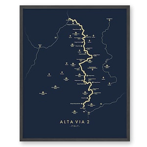 Alta via 2 Poster | Alta via 2 Track Map | Alta via Wall Art ...