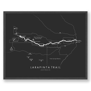 Larapinta Trail Map | Larapinta Trail Poster | Australia Hiking Poster ...