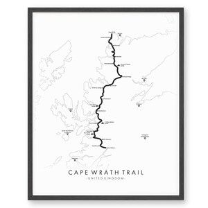 Cape Wrath Trail Map | Cape Wrath Trail Poster | Hiking UK | Trail Maps ...