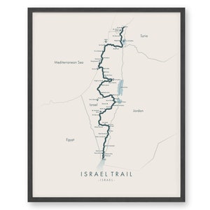 Israel Trail Map | Israel National Trail Poster | Shvil Yisrael Poster ...