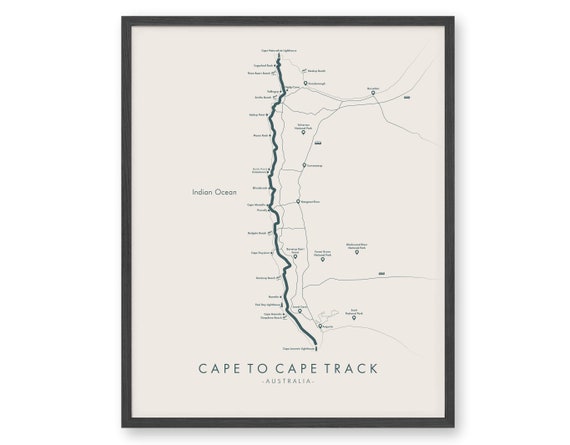 Cape to Cape Walk Track Map Cape to Cape Hiking Poster | Etsy