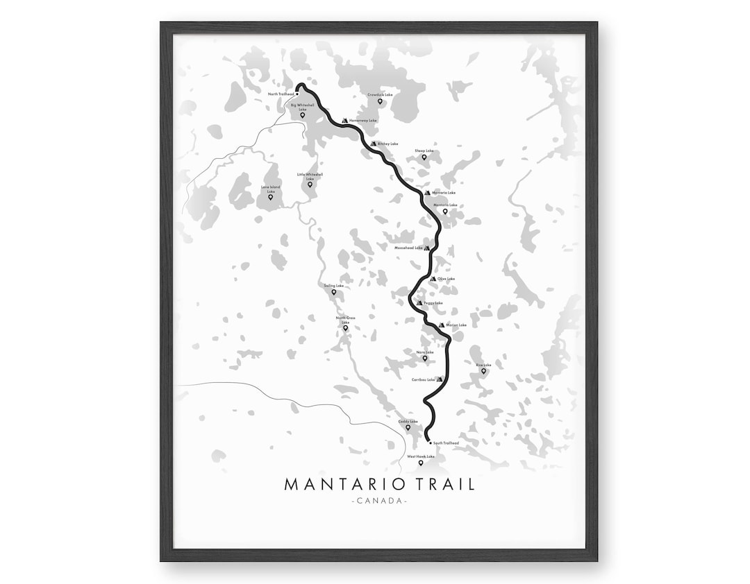 Mantario Trail Map | Mantario Hiking Trail Map | Whiteshell Provincial ...