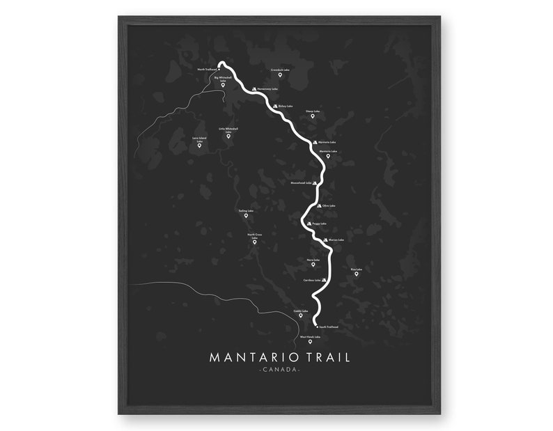 Mantario Trail Map Mantario Hiking Trail Map Whiteshell - Etsy Canada