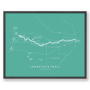 Larapinta Trail Map | Larapinta Trail Poster | Australia Hiking Poster ...