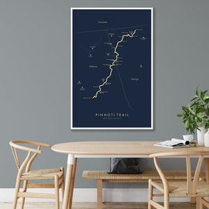 Pinhoti Trail Map | Pinhoti Trail Poster | National Recreation Trail ...
