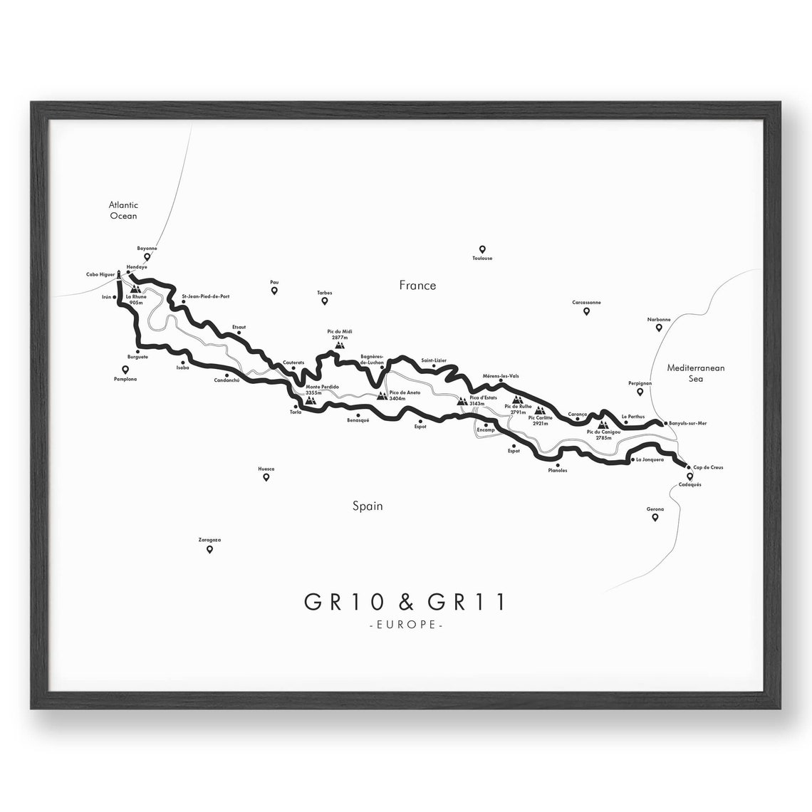 GR10 and GR11 Map GR10 and GR 11 Trail Map GR10 and GR 11 | Etsy