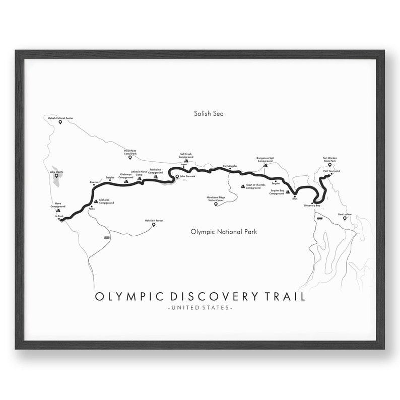 Olympic Discovery Trail Map Olympic Discovery Trail Poster - Etsy