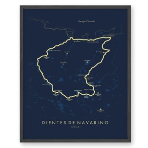Dientes De Navarino Trail Map | Dientes De Navarino Trail Poster ...
