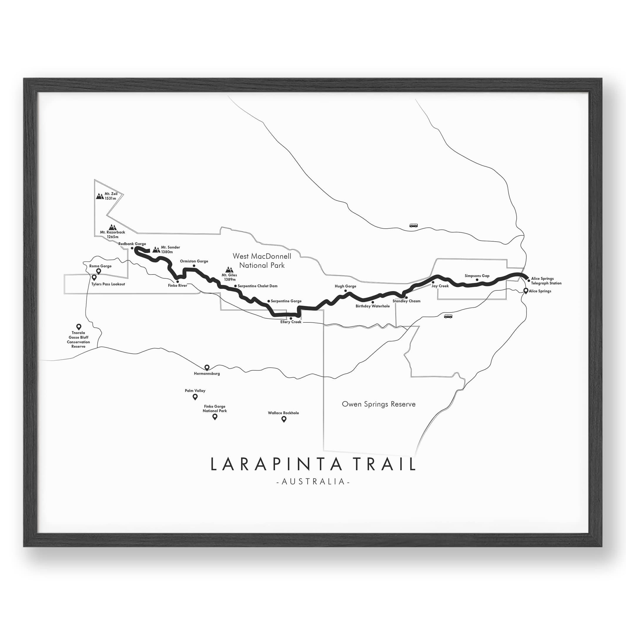 Larapinta Trail Map Larapinta Trail Poster Australia - Etsy New Zealand