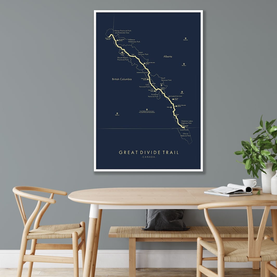 Great Divide Trail Map Great Divide Trail Poster Hiking - Etsy 日本