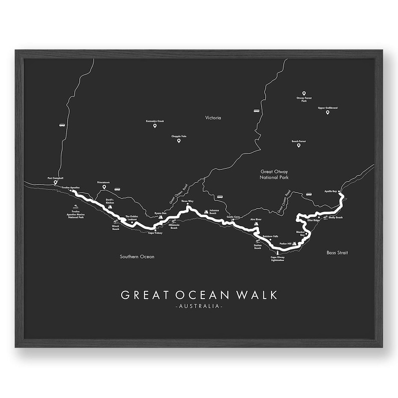 Great Ocean Walk Poster the Great Ocean Walk Map Australia | Etsy