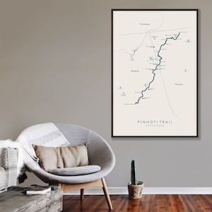 Pinhoti Trail Map | Pinhoti Trail Poster | National Recreation Trail ...