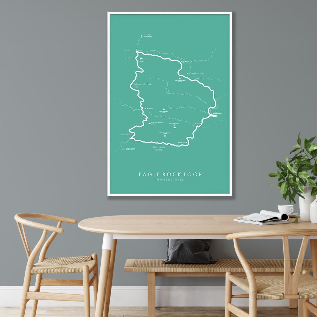 Eagle Rock Loop Trail Map | Eagle Rock Loop Poster | Ouachita National ...