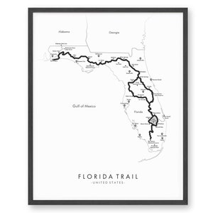 Florida Trail Map | Florida Trail Poster | USA National Scenic Trail ...