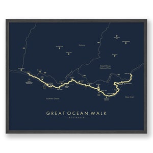 Great Ocean Walk Poster | the Great Ocean Walk Map | Australia Hiking ...