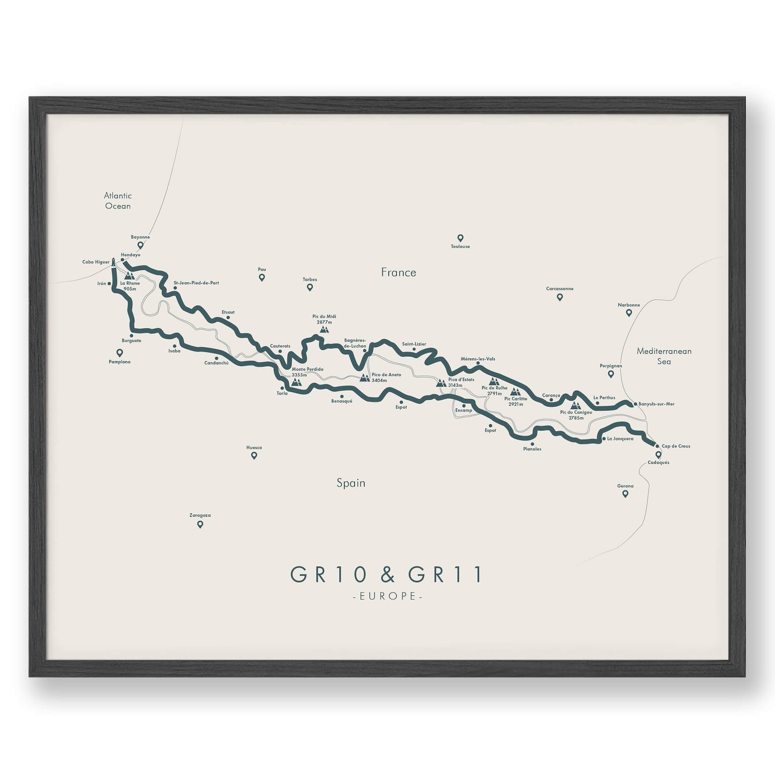 GR10 and GR11 Map GR10 and GR 11 Trail Map GR10 and GR 11 | Etsy