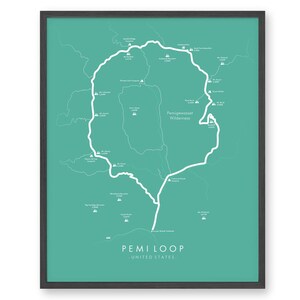 Pemi Loop Map | Pemi Loop Poster | White Mountain Hiking | USA Hiking ...